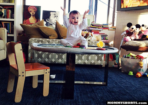 The Week the Baby Learned How to Climb Up to the Top of the Coffee Table