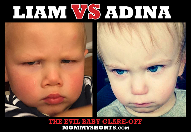 Evil Baby Glare-Off 2014: ROUND ONE