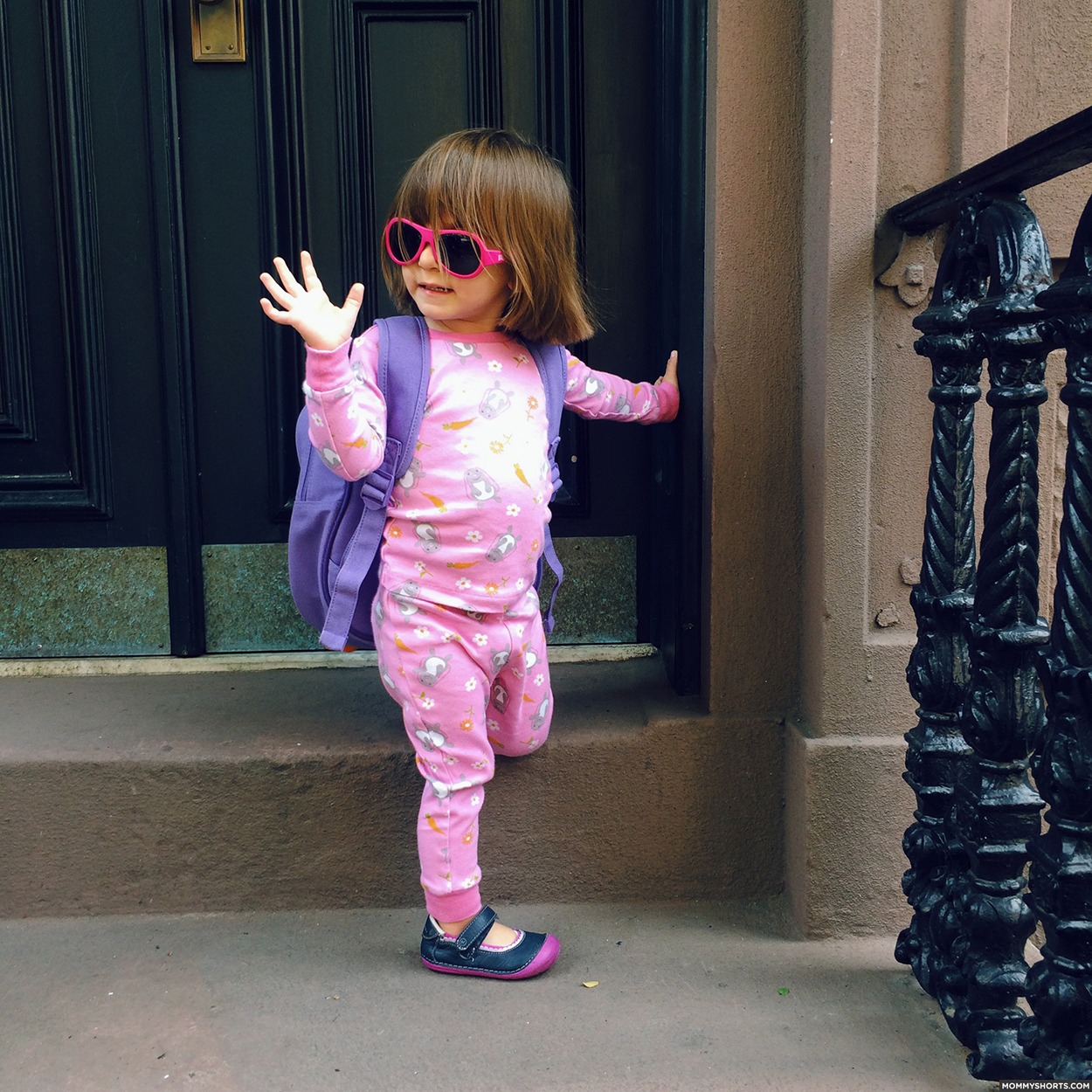 Harlow Rocks Pajamas on the Streets of NYC