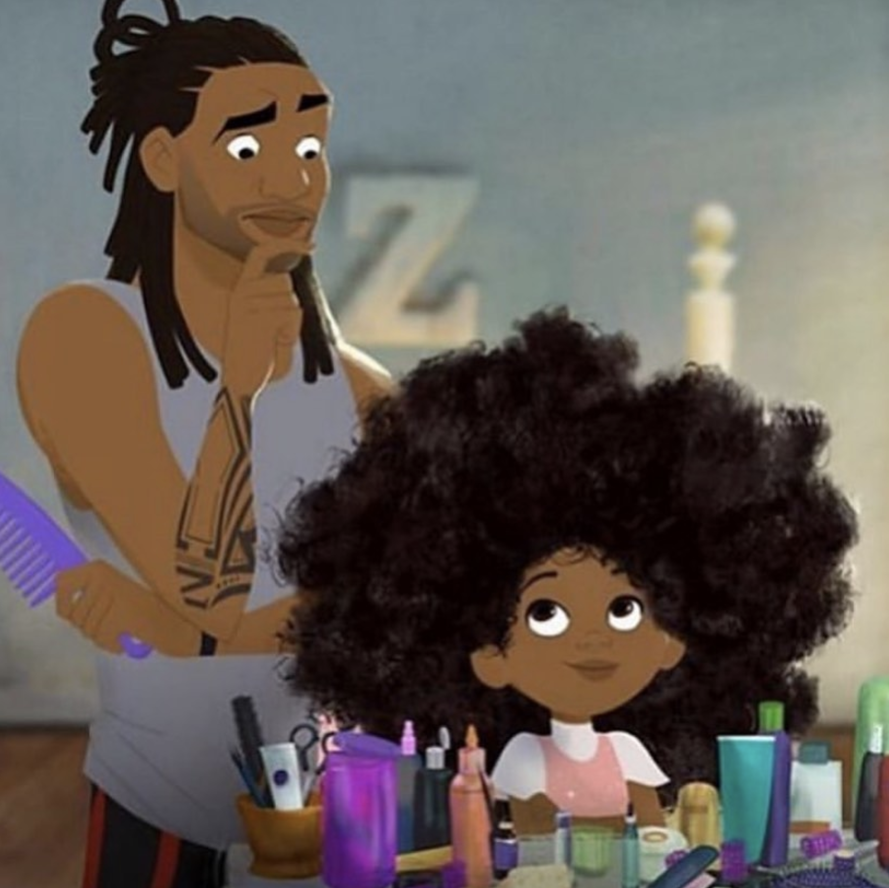 "Hair Love" is About Way More than a Dad Doing his Daughter's Hair